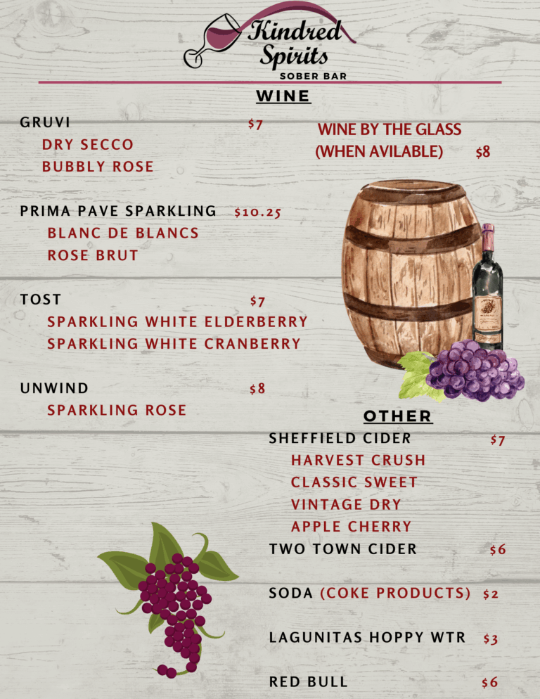 Menus - Kindred Spirits