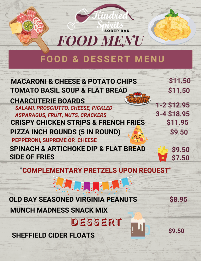 Menus - Kindred Spirits